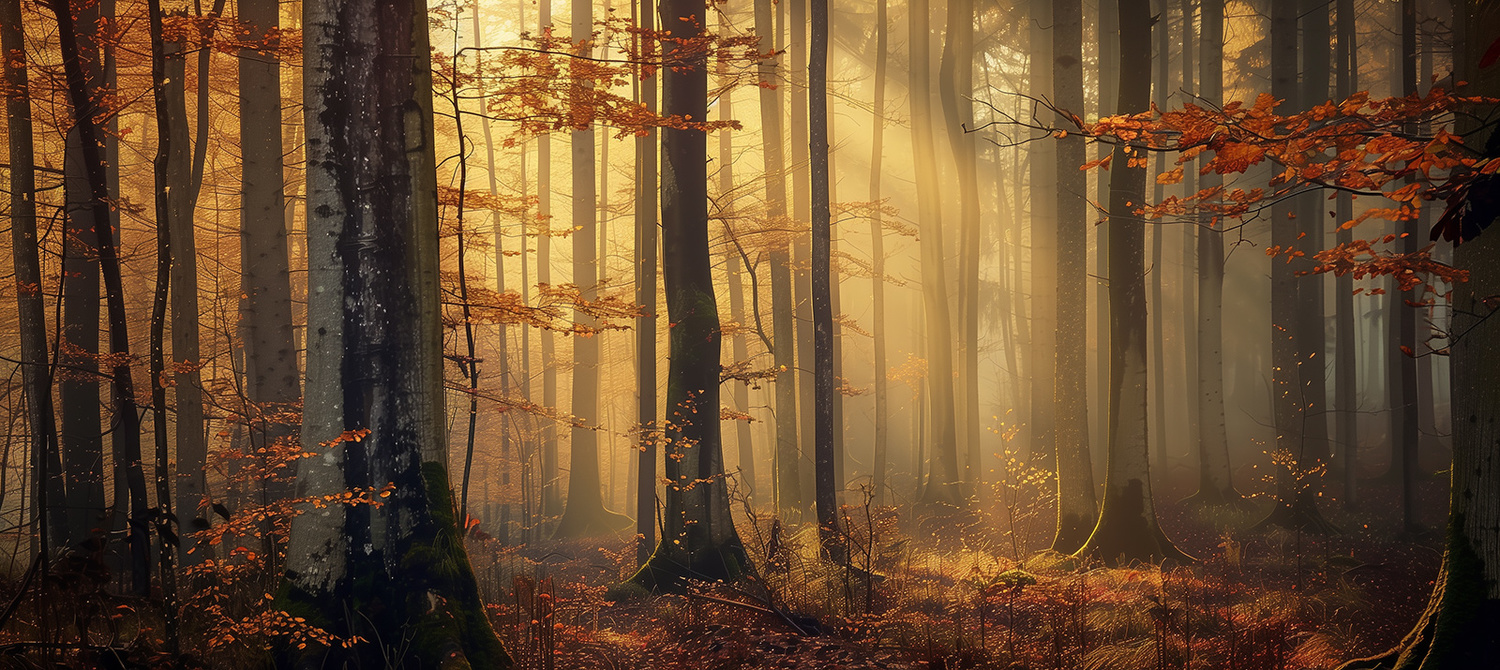 Autumn Mist Mural - Bring Serene Fall Beauty Indoors