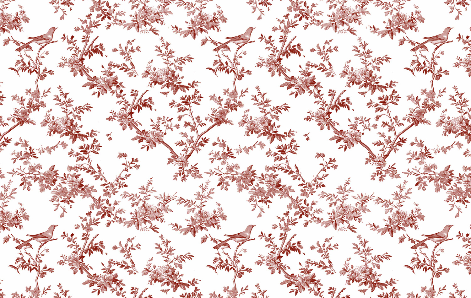 French Toile Wallpaper: Branches of Old World Charm